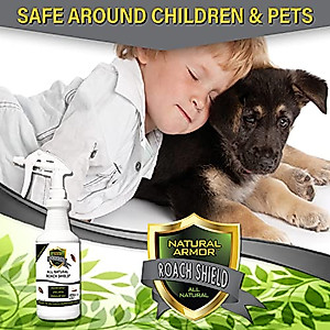 Roach Killer and Peppermint Repellent for Roaches & Cockroaches -All Natural & Safe Spray for Indoor/Outdoor Infestations - Natural Armor Roach Shield, 128 Oz Gallon, Ready to Use w/Trigger Sprayer