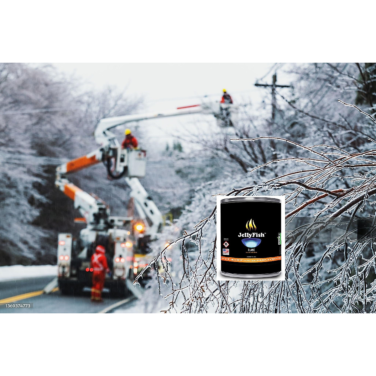 Real JellyFish Flame Premium Gel Fuel 48 Cans Indoor or Outdoor Made in USA 13oz