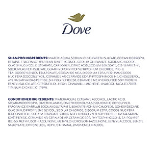 Dove Shampoo and Conditioner 2 Count for Damaged Hair Intensive Repair Bio-Protein Care Technology and Amino Serum 12 Fl Oz