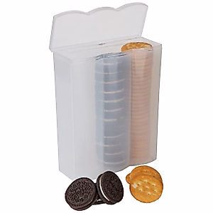 Home-X Airtight Cookie, Cracker & Biscuit Storage Container - Keep Food Fresh & Secure with Lock Lid - Perfect for Crackers, Cookies and Snacks