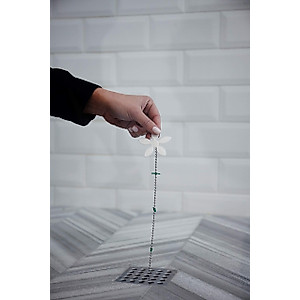 DrainWig Shower Drain Hair Catcher, Disposable Drain Protector, Flower, 4 Pack