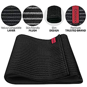 ORTONYX 10.25" Abdominal Binder for Men and Women/Postpartum Post-operative Post-surgery Wrap/Abdomen Navel Umbilical Hernia Support Belt / 524010 Black S/M