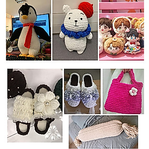 3 Balls Sparkling Chenille Yarn, Super Soft Thick Velvet Blanket Yarn for Crochet Knitting Home Décor DIY Craft Bulky Weight Polyester Ice Strip Yarn for Baby Blanket 300g (Dark Grey)