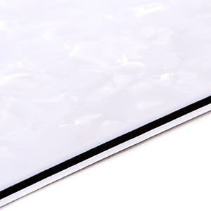 Musiclily Pickguard Strat Back Plate Tremolo Cavity Cover Vintage Style Backplate for Fender US/Mexico Made Standard Stratocaster Modern Style Electric Guitar,4Ply White Pearl