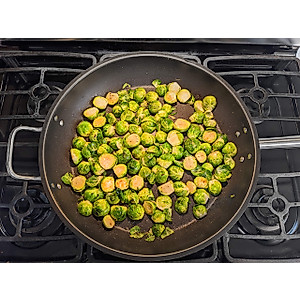 Update International (SFC-14) 14" Induction Ready Excalibur-Coated S/S Fry Pan w/Helper Handle,Silver