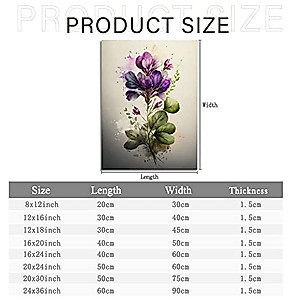 Canvas Wall Art Bathroom Decor Canvas Wall Art ，Very Good Alfalfa Flower Picture Artwork ​Wall Decoration 12x18 Frameless