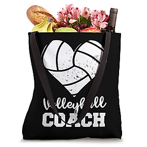 Volleyball Coach Ball Heart Funny Volleyball Tote Bag