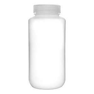 EISCO 12PK Reagent Bottles, 1000ml - Wide Mouth with Screw Cap - Polypropylene - Translucent Labs