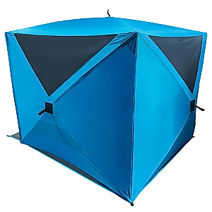 Black Sierra Beach Tent with UPF 50+ Sun Protection, Easy Set Up Sun Shelter, Portable Lawn Canopy with Carry Bag, Outdoor Pop Up Cabana Shade for The Beach, Backyard, Sports, RV