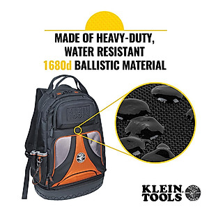 Klein Tools 80115 Backpack Kit with Tradesman Pro 39-Pocket Backpack and Electricians Pocket Knife, 2-Piece