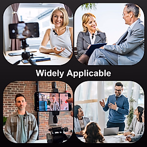 LSTECICE Wireless Lavalier Microphone, 2 Pack, iPhone, iPad, Professional Denoise Plug-Play Microphone for Recording, YouTube, Interviews, TikTok, Live Stream, Vlog, Facebook