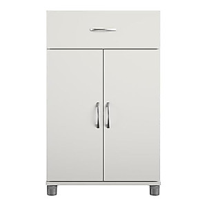 Pemberly Row Transitional 24" 1 Drawer/2 Door Base Storage Cabinet in White