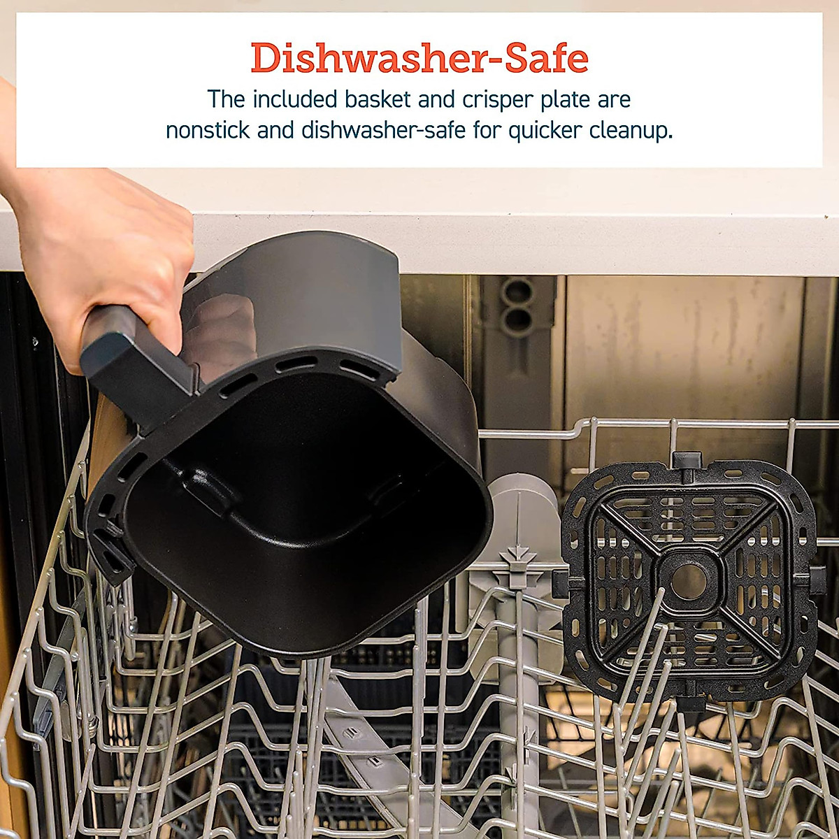 Nuwave Brio 7-in-1 Air Fryer Oven, 7.25-Qt with One-Touch Digital Controls, 50°- 400°F Temperature Controls in 5° Increments, Linear Thermal (Linear T) for Perfect Results, Black