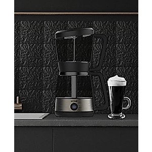 Solac SIPHON BREWER 3-in-1 Vacuum Coffee Maker, Tea Brewer & Water Boiler, Brushed Stainless Steel and Black, 30 oz