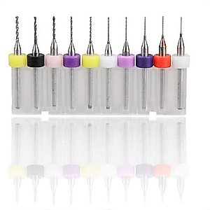 SHINA 10x 0.3mm to 1.2mm Carbide PCB Dremel Jewelry CNC Engraving Drill Bits Set, 10Pcs PCB Print Circuit Board Carbide Micro Drill Bits 0.3mm to 1.2 mm