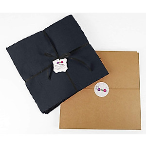 Soimoi Solid Blue Precut 10 inch Cotton Fabric Quilting Squares Charm Pack DIY Patchwork Sewing Craft