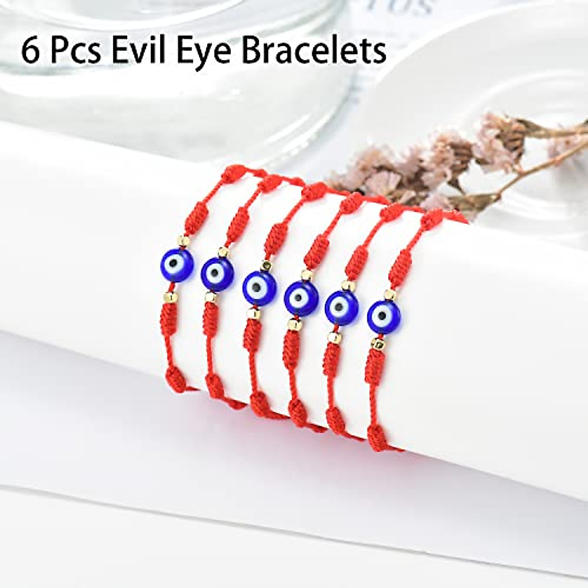 Tarsus 7 Knots Kabbalah Red String Bracelet Protection Evil Eye Bracelets for Women Men