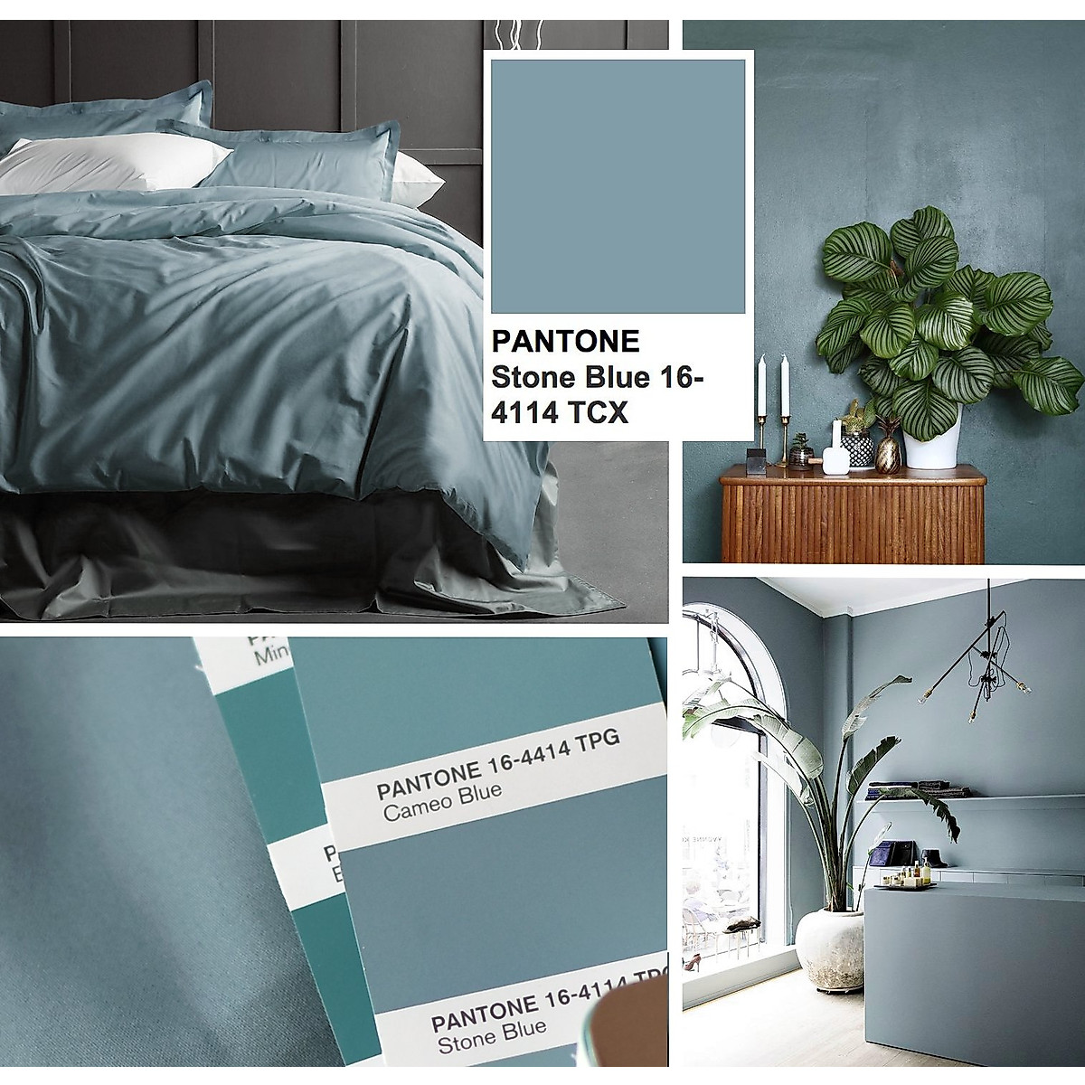 Solid Color Egyptian Cotton Duvet Cover Luxury Bedding Set High Thread Count Long Staple Sateen Weave Silky Soft Breathable Pima Quality Bed Linen (Queen, Stormy Sea)