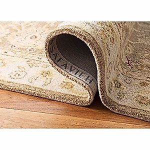 SAFAVIEH Anatolia Collection Accent Rug - 2' x 3', Tan & Ivory, Handmade Traditional Oriental Wool, Ideal for High Traffic Areas in Entryway, Living Room, Bedroom (AN522B)