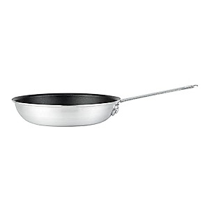 Restaurantware Met Lux 9 Inch Fry Pans, Set Of 6 No-Stick Frying Pans - Induction-Ready, Triple-Riveted, Black Aluminum Cooking Skillets, Durable, For Searing, Sautéing, And Browning Food