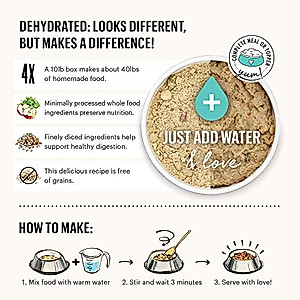 The Honest Kitchen Dehydrated Limited Ingredient Dog Food – Complete Meal or Dog Food Topper – Fish 10 lb (makes 40 lbs)