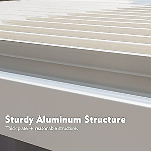 Kozyard Elizabeth Outdoor Louvered Pergola Sun Shade Aluminum Pergola Rainproof Gazebo with Adjustable Roof for Outdoor Deck Patio Garden Yard (10' x 12', White)