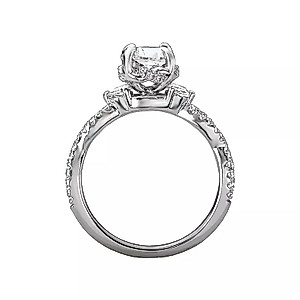 SISGEM 10K 14K 18K Solid Gold Infinity Engagement Rings for Women Lady, Set 2.5 Carat(cttw) Round Cut Moissanite Rings Infinite Wedding Engagement Anniversary Promise Bands Gifts Birthday Christmas (18K-Gold)