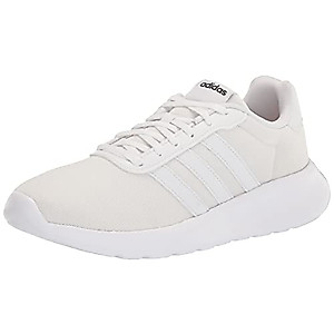 adidas Women's Lite Racer 3.0 Running Shoe, White/White/Grey Two, 8
