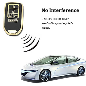 Arruweer Key Fob Cover for Honda Key Fob Case Holder Protector Compatiable with Honda Accord Civic CRV Pilot Ridgeline Odyssey Passport Car Accessories Keychain