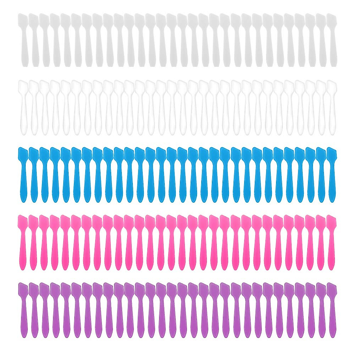 150 Pack MINI Makeup Spatulas, Reusable Cream Tip Spatulas Frosted Cosmetic Spatulas Scoops by Accmor