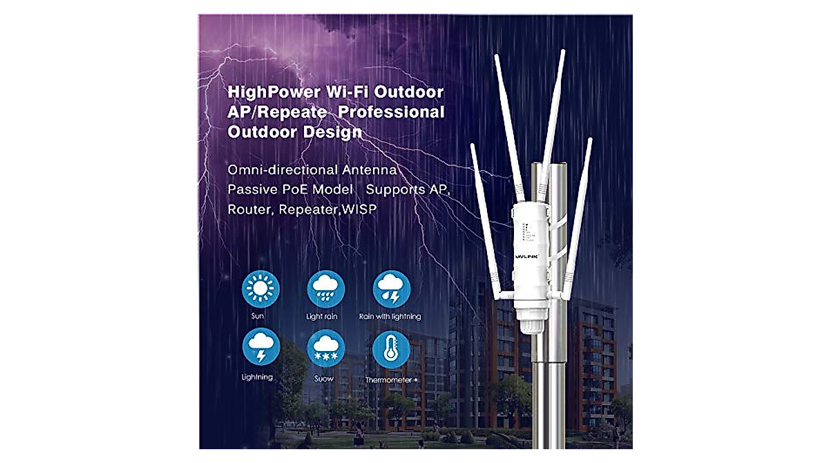 WAVLINK AC1200 High Power Outdoor Weatherproof WiFi Range Extender ...