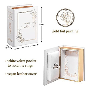 Lillian Rose Wedding Ring Book Box, One Size, White