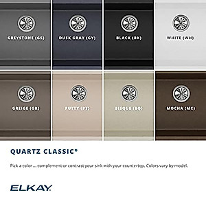 Elkay ELGS3322RBK0 Quartz Classic Single Bowl Drop-in Sink, Black