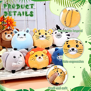 Skylety 9 Pcs Mini Plush Stuffed Animals Bulk 3.15 Inch Cute Soft Decompress Animals Plush Toys for Kids Baby Shower Birthday Charity Donation Gifts Classroom Prizes(Forest Animals)