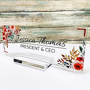 REDANHA 14 Pcs Acrylic Sign Holders, Clear Acrylic Stands, Wedding Place Card Holders Table Number Stands, Card Display Stand for Photos Office Menu Meeting