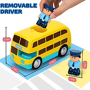 TOY Life Remote Control Cars for Toddlers Boys Girls 3-5 4-7, Toddler RC Car Toys Gifts for 2 Year Old Boys, Kids Baby Remote Control Bus Toy, School Bus Toys for Toddlers Kids 1-3, Race Car Toys