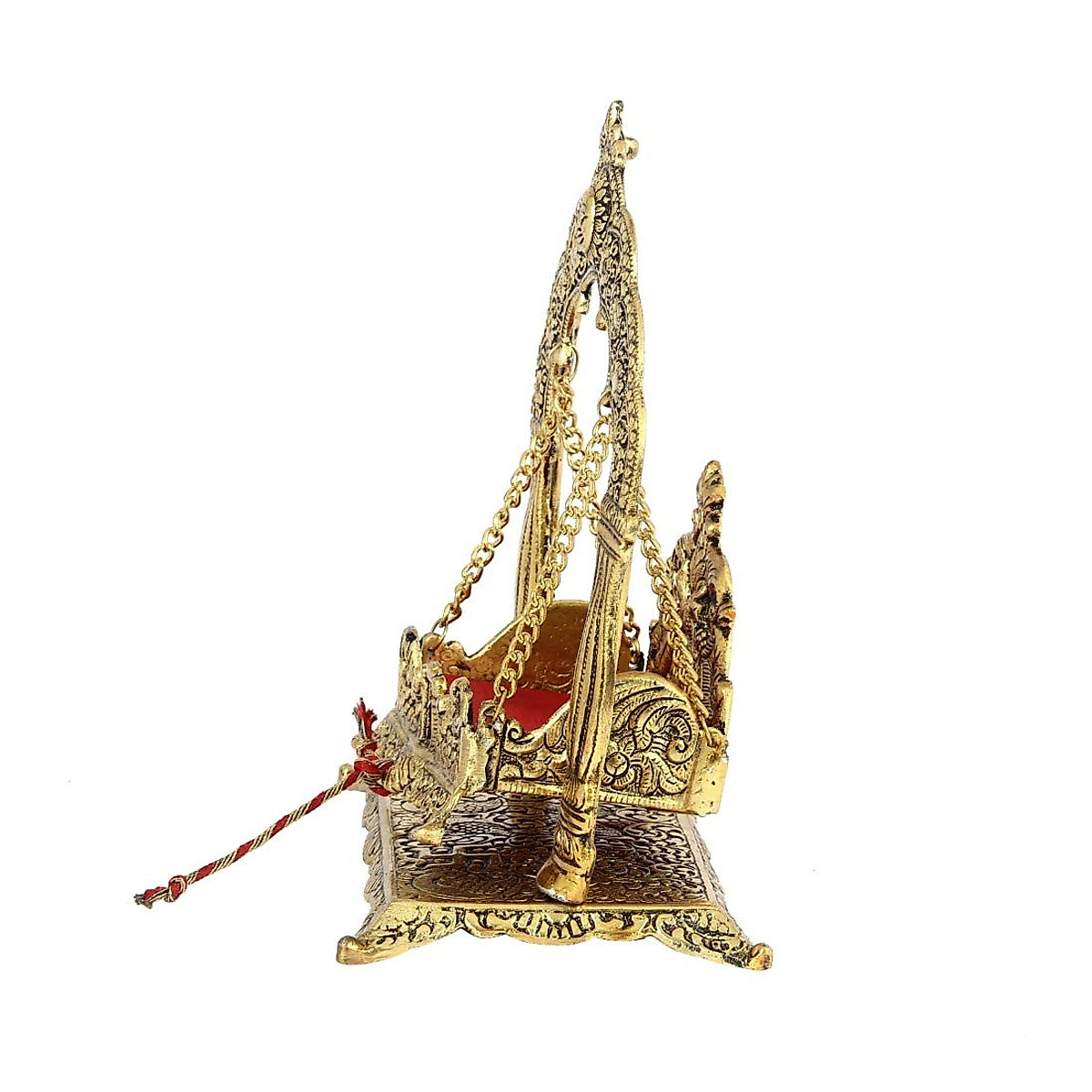 Handicrafts Paradise Handicrafted Pooja Jhula | Swing | Palana | Nand Gopal Palana in Metal - 8.25 x 4.75 x 9.75 inches