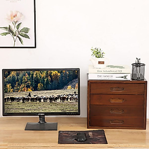 BIZOLE Flat File Cabinet Storage, Desktop Drawer Cabinet - Wooden Desktop Storage Box with Lockable Drawers, Office Supplies A4/Receipt File Organizer, Flat File Cabinet (Size : A)