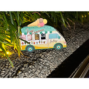 LEVLOVS Christmas Pig Mouse in a Matchbox Danish Design Toy Baby Registry Gift Pig in Ice Cream Truck Linen Toy Plush Toy