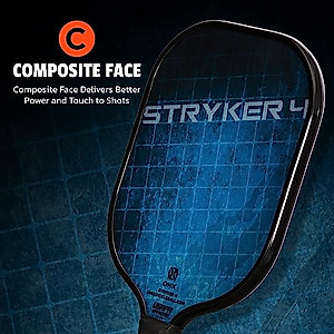 Onix Composite Stryker 4 Pickleball Every Level Oversized Paddle Shape– Blue
