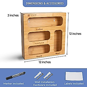 Ziplock Bag Organizer For Drawer - Plastic Bag Organizer - Storage Bag Organizer Kitchen Drawer- For Gallon Quart Sandwich And Snack Size Bags home & kitchen accessories