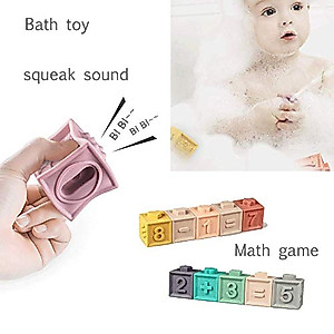 Litand Soft Stacking Blocks for Baby Montessori Sensory Infant Bath Toys for Toddlee Toddlers Babies 6 9 Month 1 2 Year Old