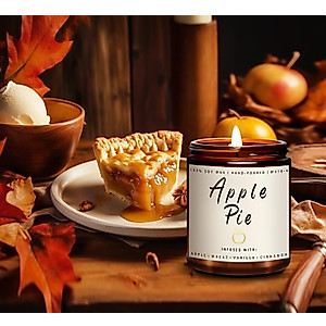 Fall Candle Set | 4pack Fall Scented Candles for Home, Scented Candles for Autumn Fall - Home Scented Candle Set, Candle Gift for Women - Scent of Wreath/Cinnamon Pumpkin/Apple Pie/Comfort