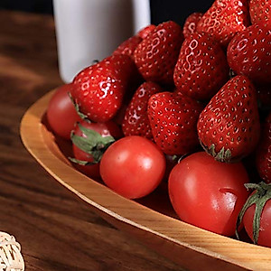 DeziWood Creative Root Wood Dish, Heart Shaped Wooden Serving Tray, Natural Platter for Fruit Bread Salad Appetizer Display and Jewelry Key Organizer (11.4'')