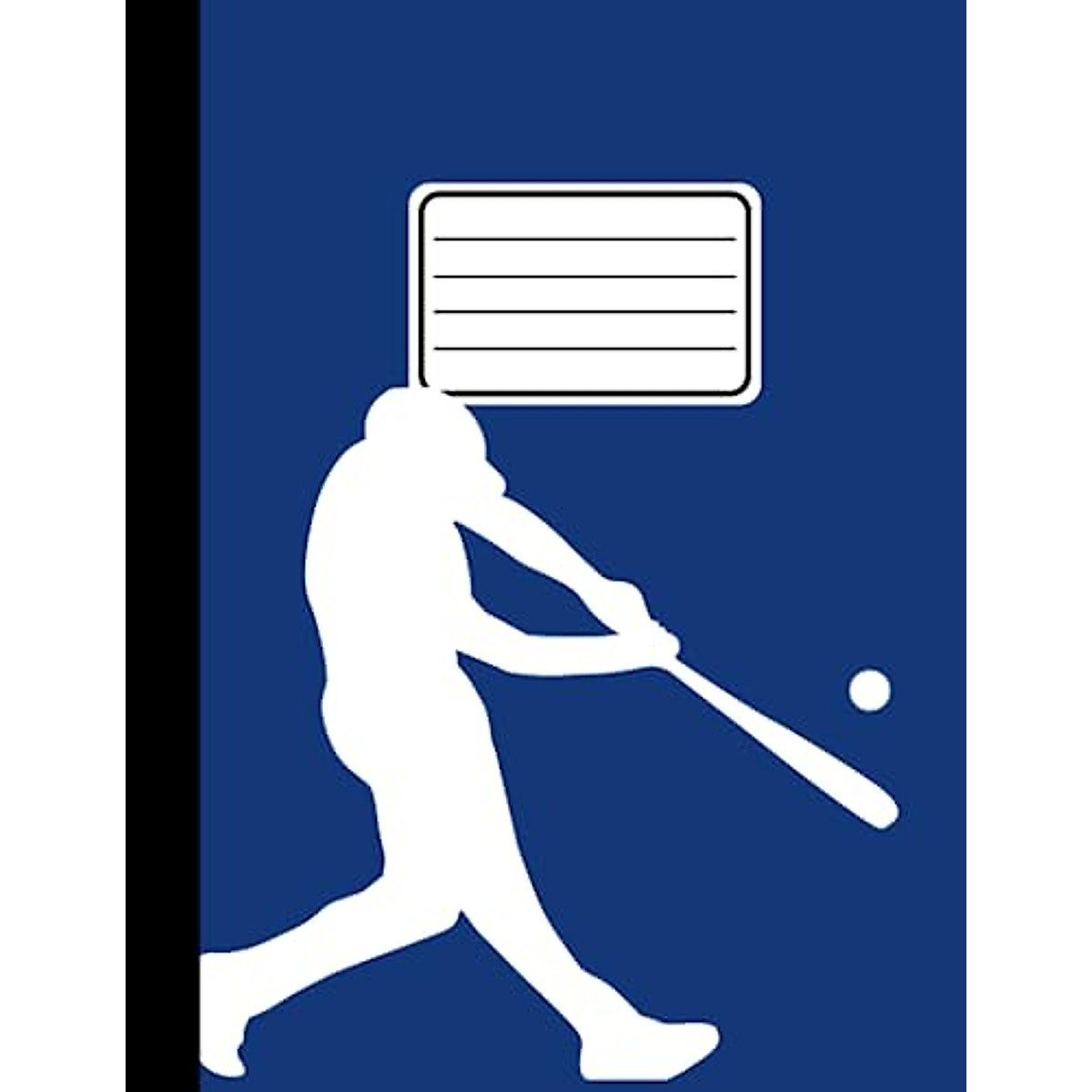 Composition Notebook Wide Ruled Baseball Batter In Blue Aesthetic Design For Kids And Boys. Cute Sports Book For Party Favors, School Writing Journals ... 110 pages (55 sheets) 9-3/4 x 7-1/2 inches