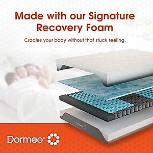 Dormeo Recovery 10" Twin XL Mattress with Signature Recovery Foam™ and Pressure Relieving OctaspringⓇ Technology, Medium Firm - 80” L x 38” W x 10” H