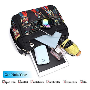 Collsants Small Nylon Crossbody Bag Everyday Purse for Women Travel Shoulder Bag Multi Pocket (mc)