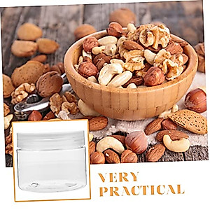 Cabilock 10pcs Box Transparent Storage Tank Cylinder Food Cup Container with Lid Pickle Jar Organizer Case Pet Food Candy Jar Kitchen Powder Container Snack Jar Cosmetic The Pet