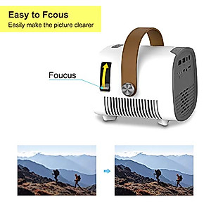 Mini Projector,Lejiada Portable Projector for Kids,Small Movie Projector for Bedroom, Home Theater Video Projector Compatible with iPhone/TV Stick/HDMI/USB/Micro SD/AV/Laptop