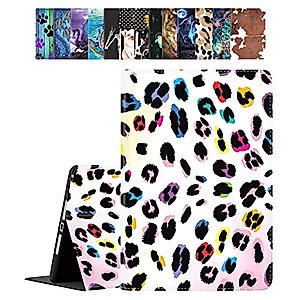 iPad Mini 6 Case, iPad Mini 2021 6th Generation Case Auto Sleep/Wake Multi-Angle Stand for iPad Mini 6th Gen 8.3 Inch , Colorful Leopard Print